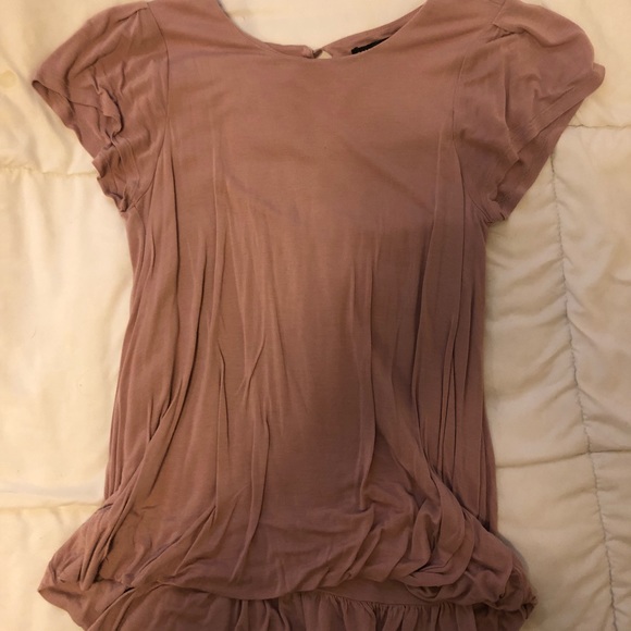 Tops | Scrunchy Bottom Mauve Tee | Poshmark